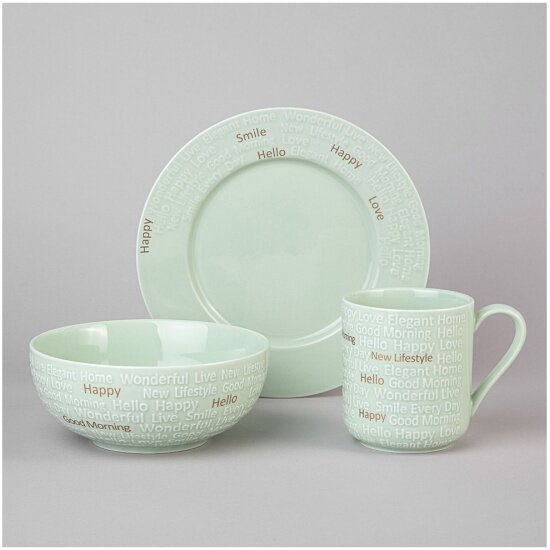 Набор для завтрака Lefard "good morning", 3 пр, мятный