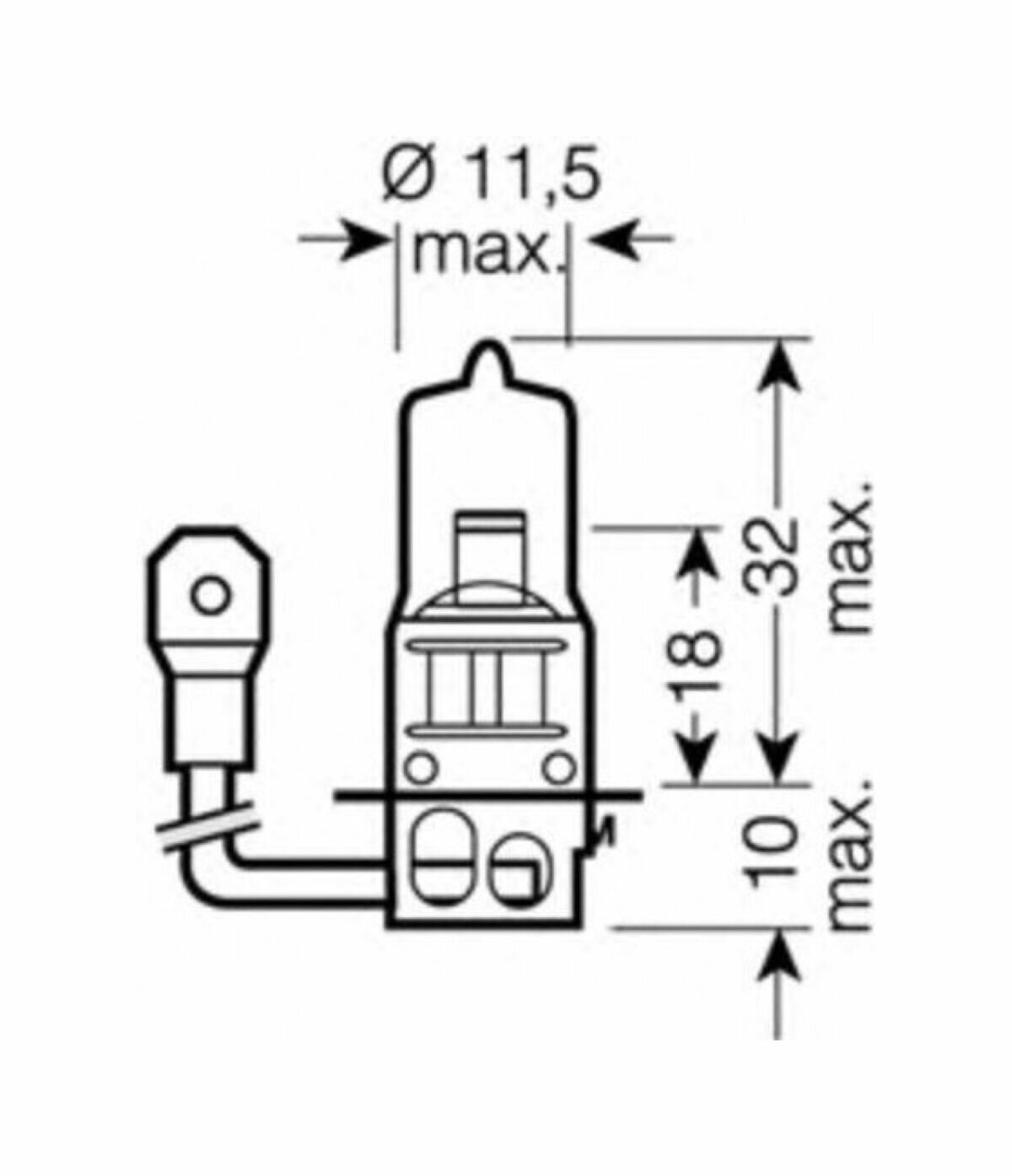 Лампа H3 12V 55W Original Line Pk22S, Блистер 1 Шт.(Osram 64151-01B)