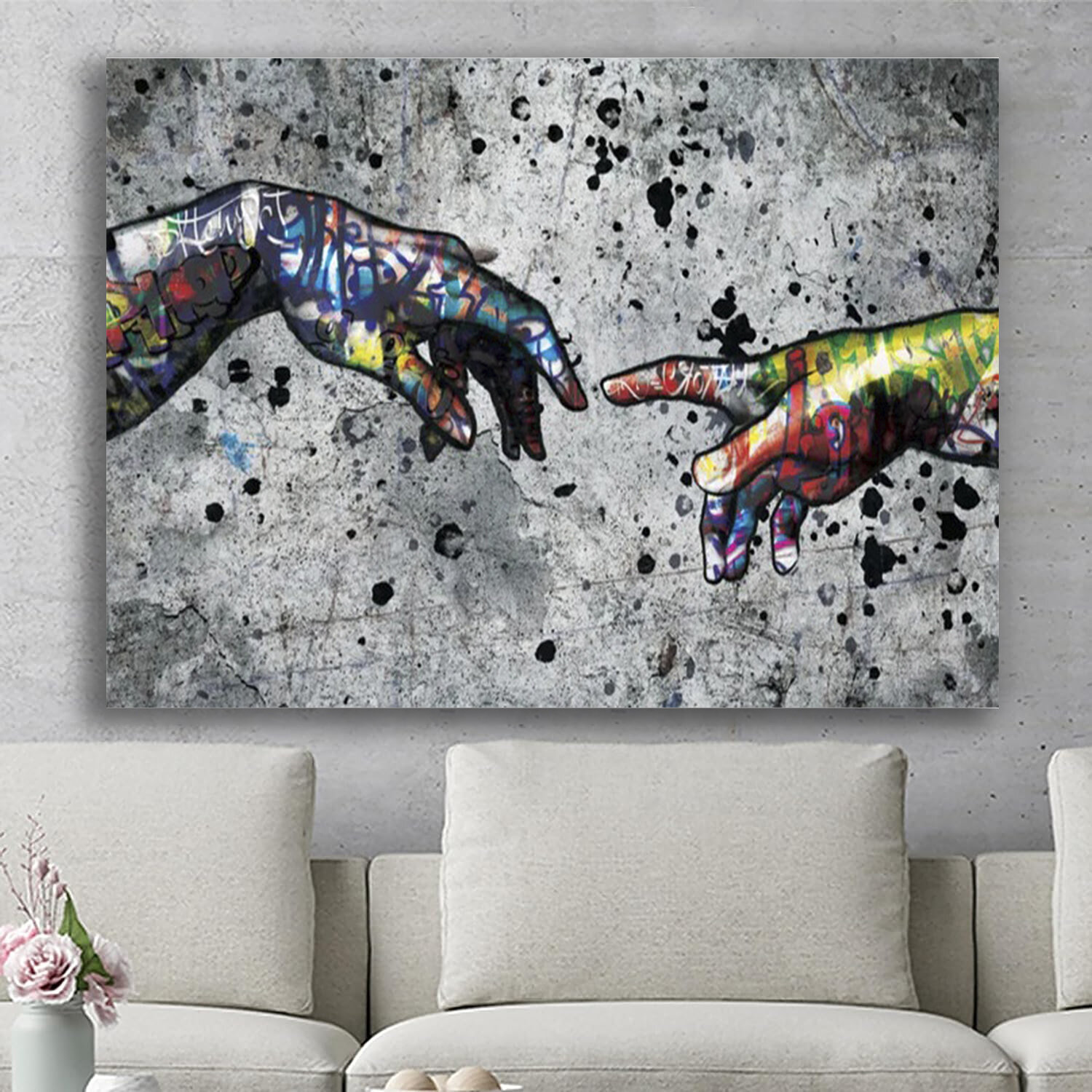 Картина на холсте - "Граффити, поп арт, Бэнкси", 40х60 см.