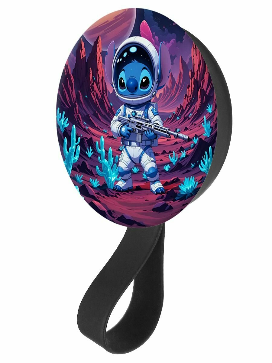 Кольцо-держатель с зеркалом Krutoff для телефона Стич косморейнджер