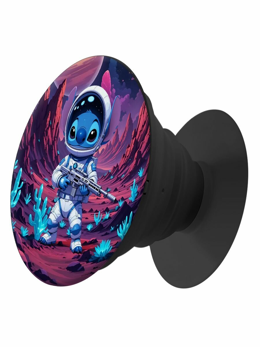 Пластмассовый держатель Krutoff для телефона Попсокет Стич косморейнджер