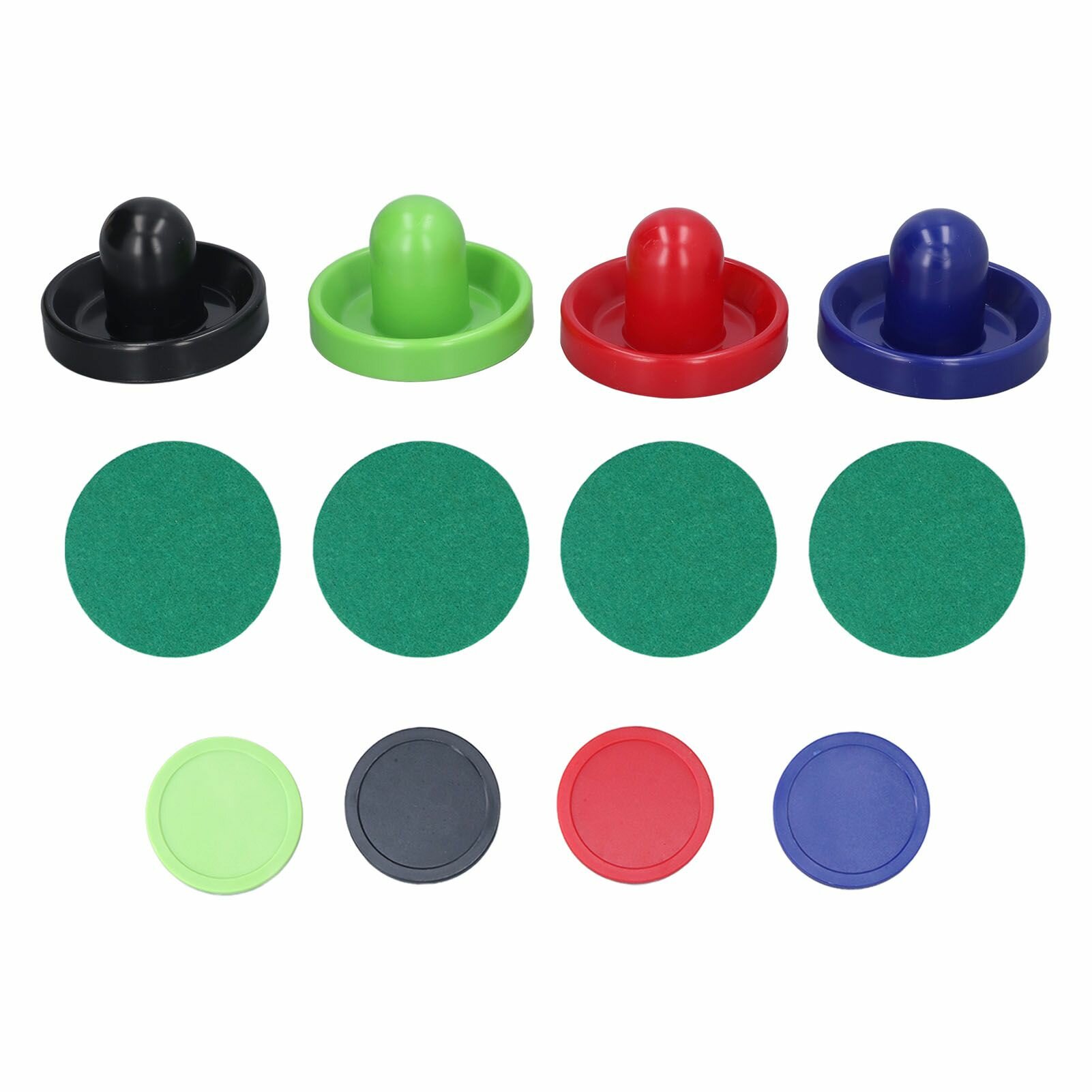 Комплект шайб и толкателей для аэрохоккея 96 мм, 12 шт, аксессуары для аэрохоккея, тип B, сменные накладки для игровых столов
