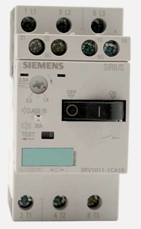 Выключатель автоматический для защиты электродвигателя Siemens 3RV1011-1CA15