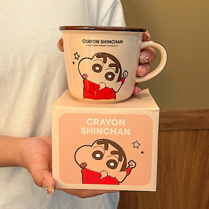 Кружка Crayon Shin-chan 2025, новая керамическая чашка для воды, весы, молочная чашка, милая детская чашка, подарок на Танабату