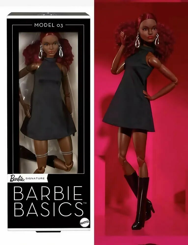 Оригинальная модель барби, черных платьев типа 03, стильная прическа, подходящий для подарка на день рождения девушки