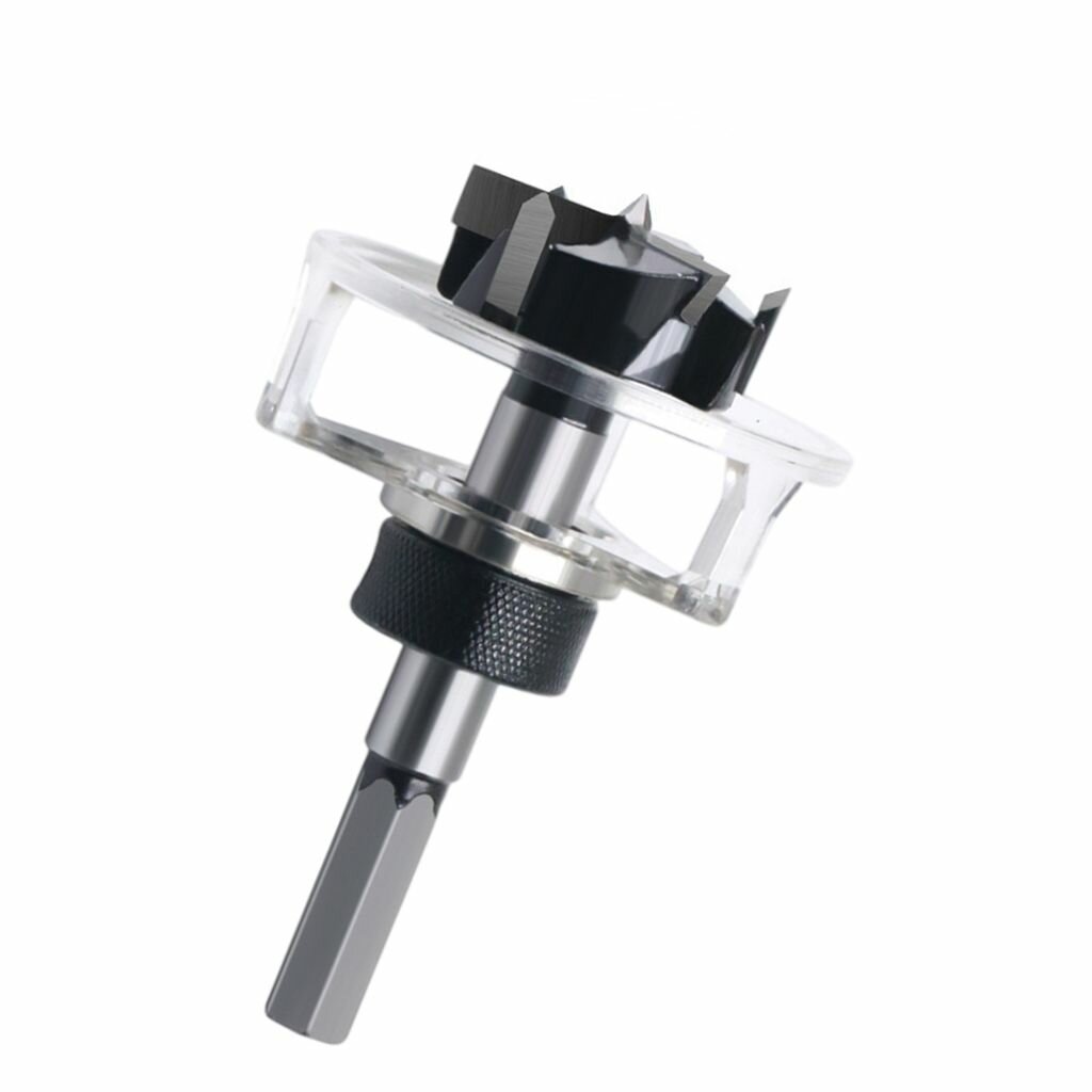 Фреза для отверстий 35мм, Черный - Дерево с тремя лезвиями