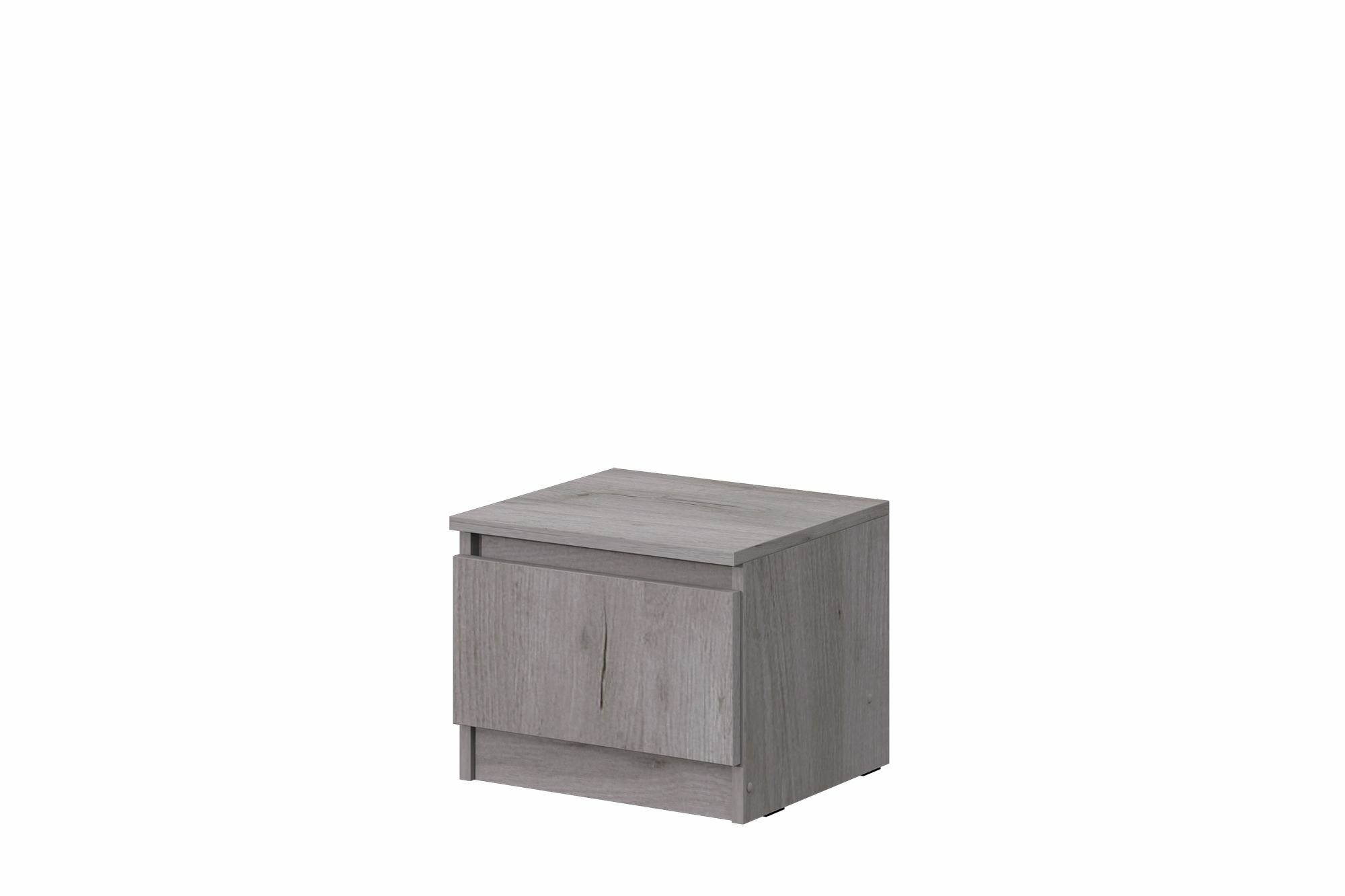 Тумба прикроватная МС "Соната" 40 см, цвет Дуб Крафт Серый, с ящиком, в спальню