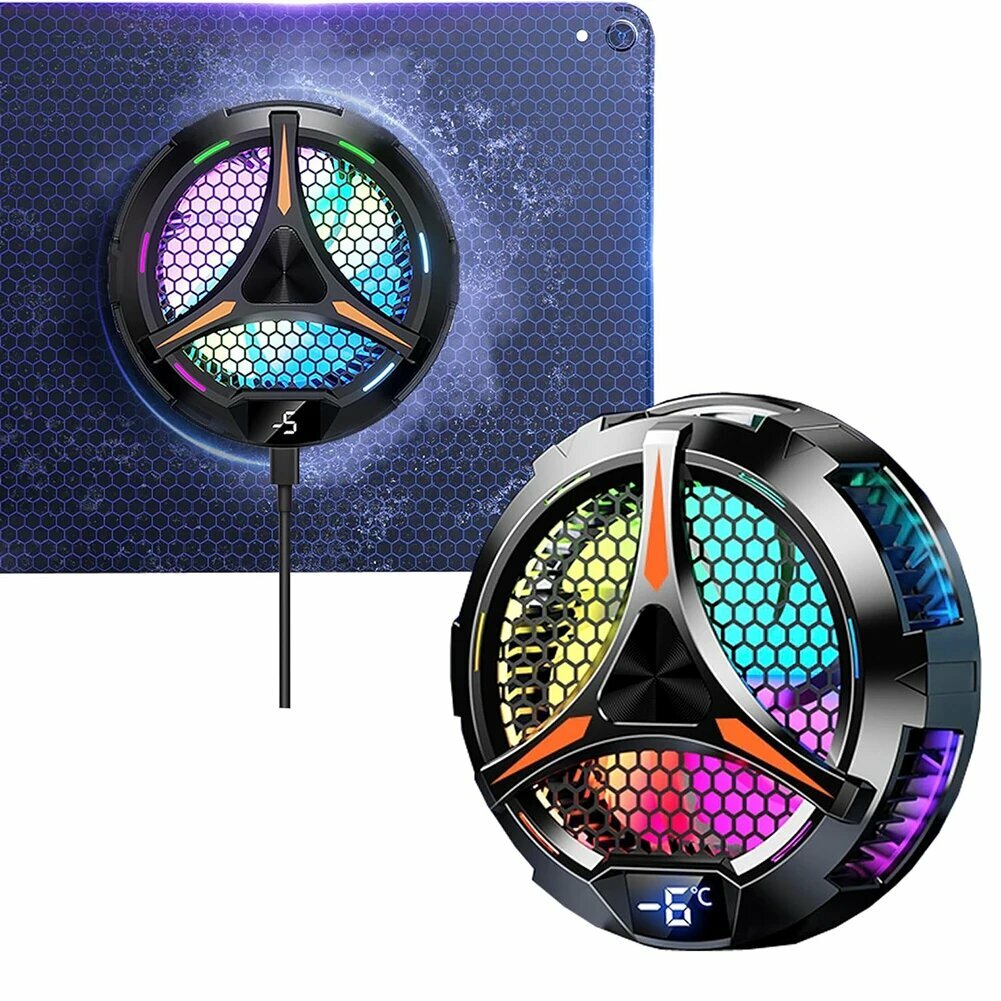 Магнитный вентилятор-кулер для телефона с дисплеем температуры для iPad Surface Pro Samsung Tab, универсальное решение для охлаждения планшета