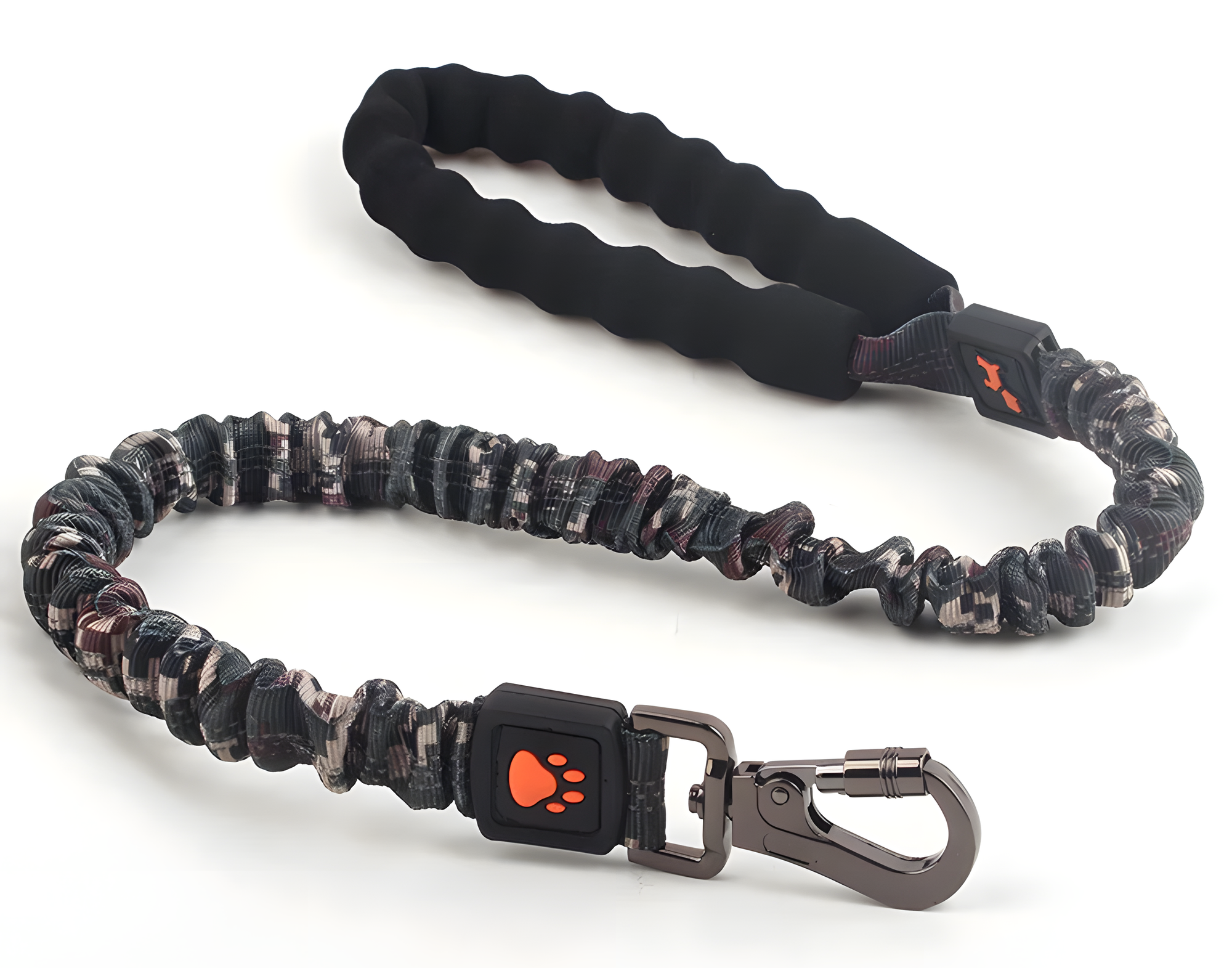 Поводок для собак эластичный нейлоновый 130-185 см камуфляжно-коричневый