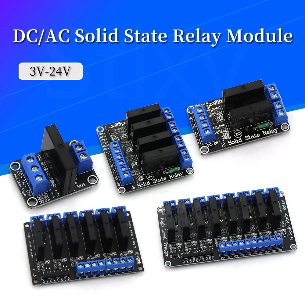 Релейный модуль SSR G3MB-202P 12V, 1 Channel, High