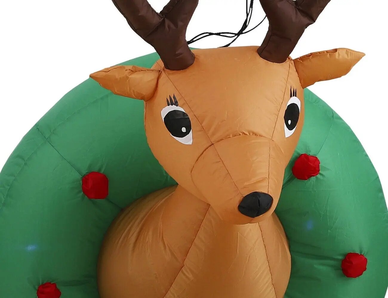 Надувная фигура "Олень в венке" (с подсветкой), 128 см, уличная, Edelman