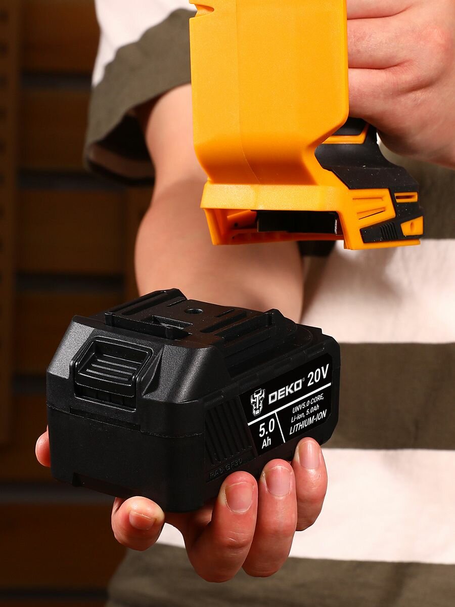 Аккумулятор DEKO UNV5.0 CORE, Li-ion, 20В, 5.0Ач