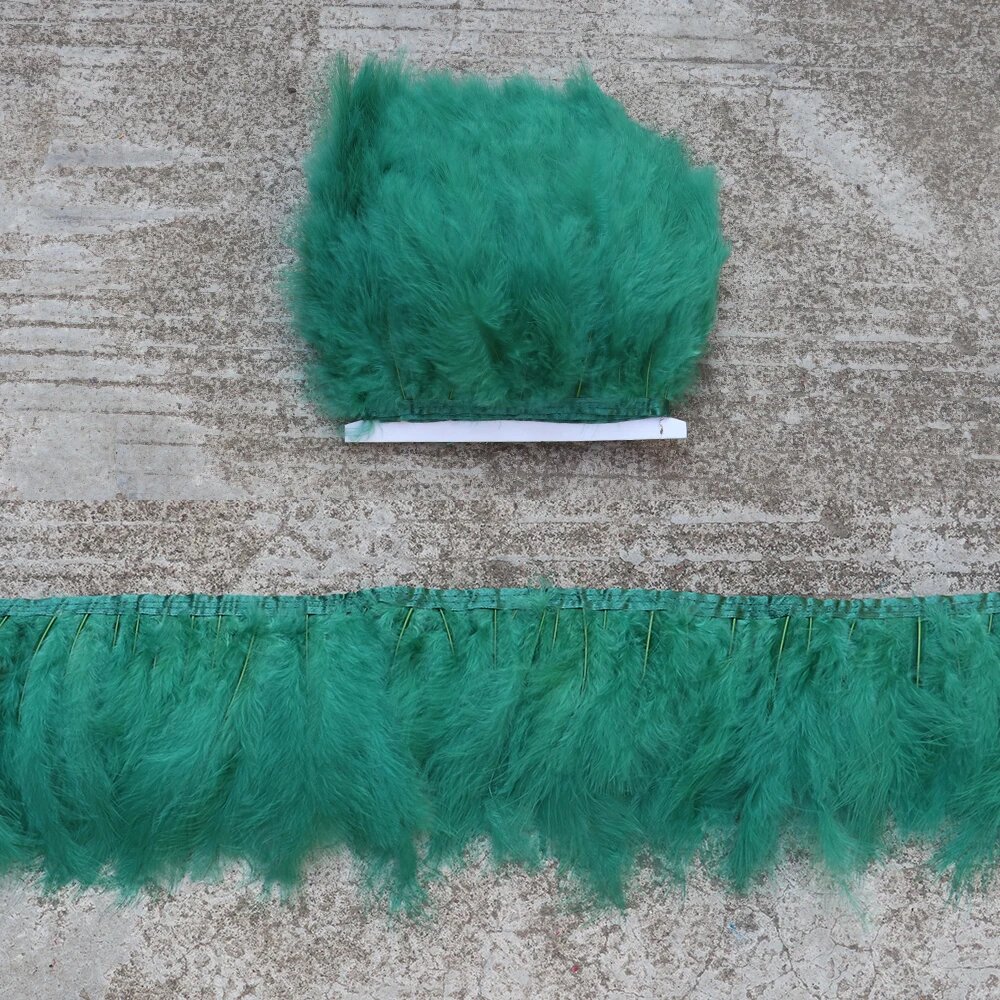 Мягкие перья марабу Fearafts 1 метр Изумрудный, Dark green