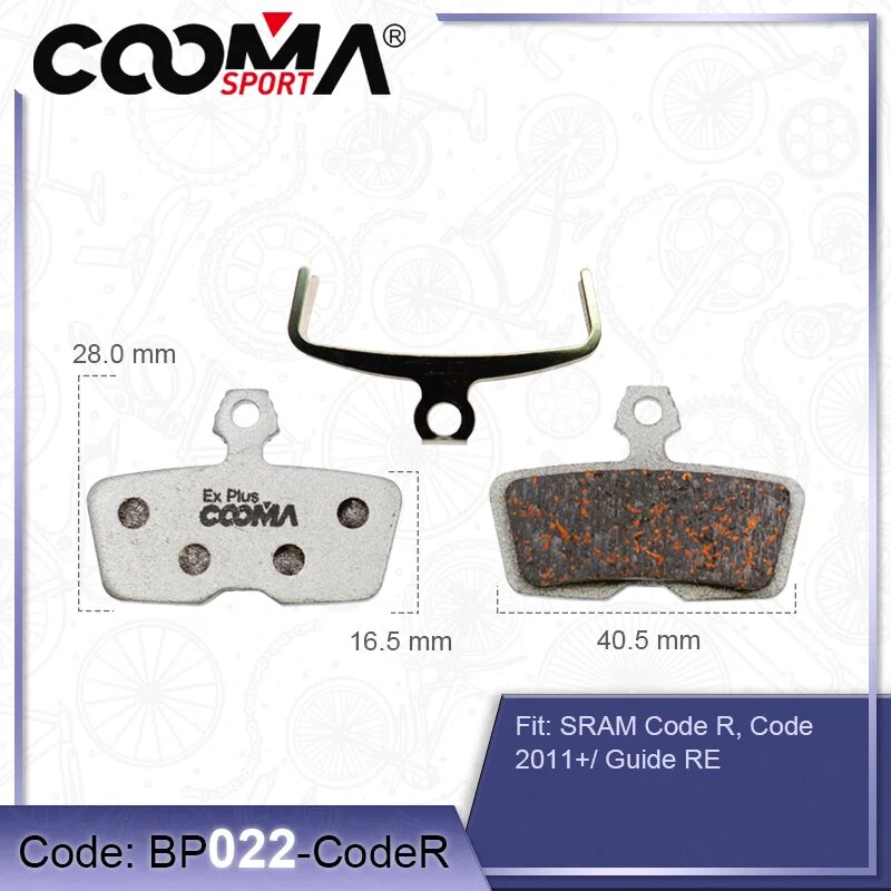 Тормозные колодки COOMA SPORT для SRAM Avid Shimano Magura Hayes Formula Hope 4 пары 022-CodeR