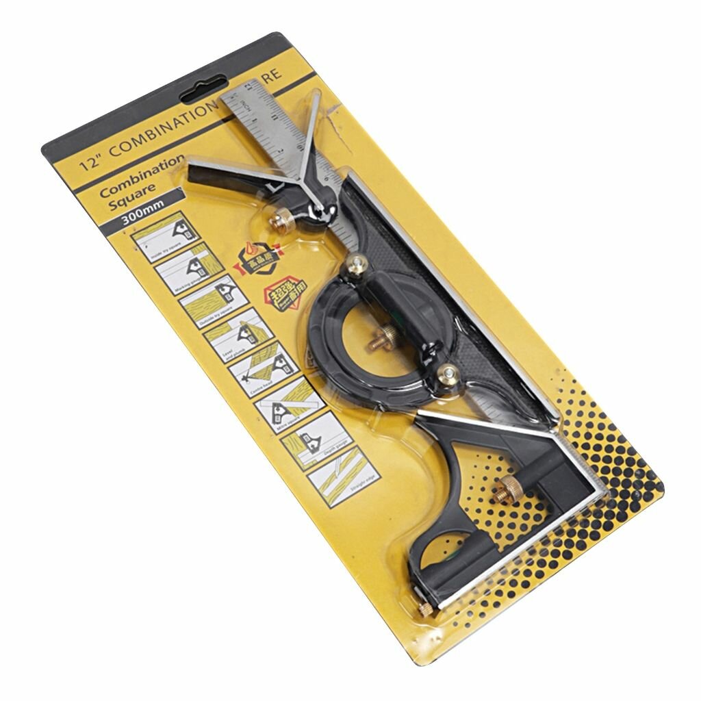 Комбинированная квадратная линейка Транспортир Уровень Для измерения углов 180 90 45 градусов