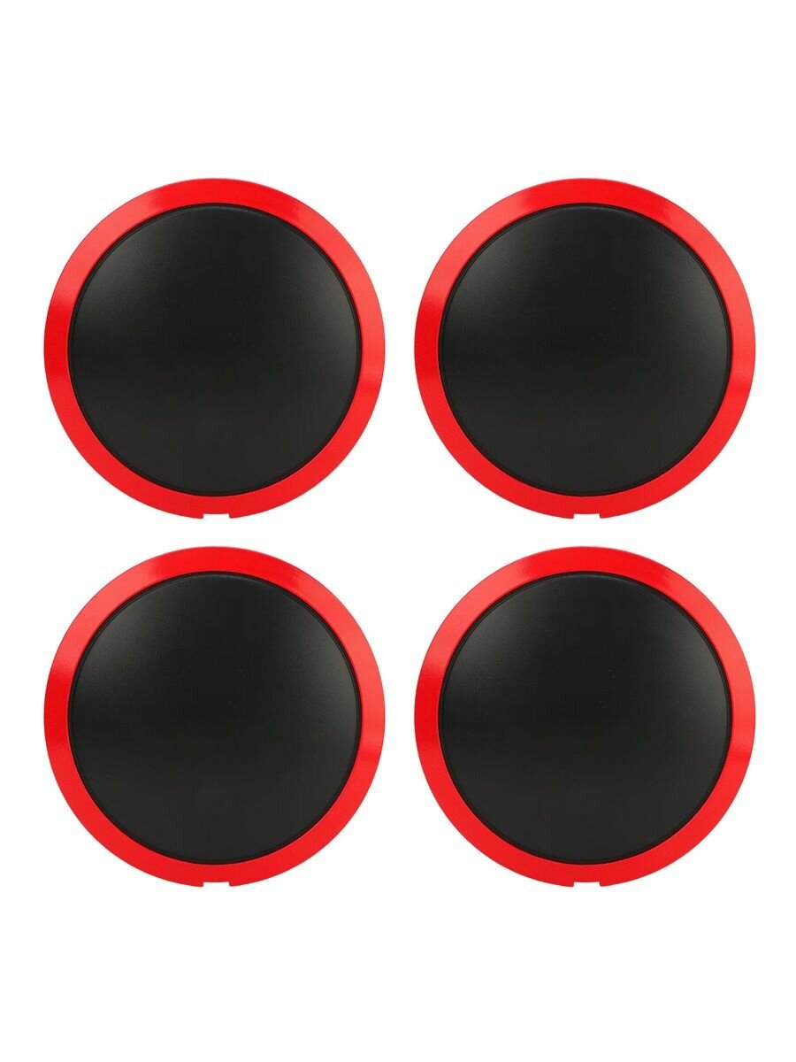 Красный хромированный колпак ступицы колеса, 4 шт. 68078419AC, замена центрального колпака высокой твердости для FIAT 500 2007-2019, красный круг, красная буква