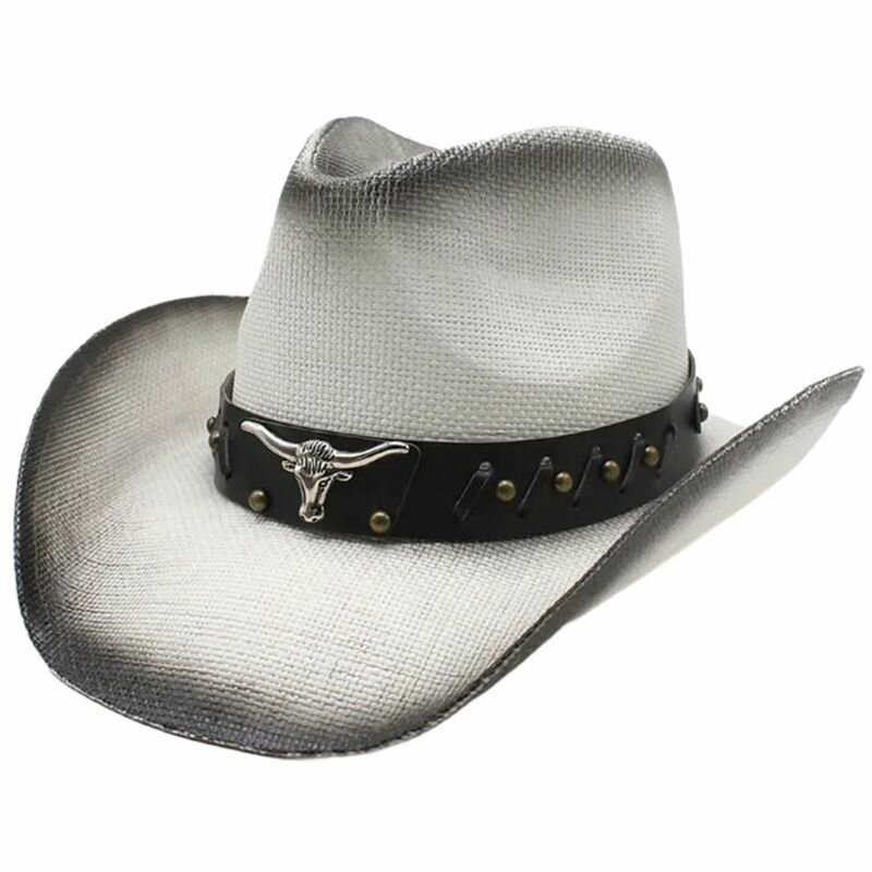 Ковбойская шляпа в стиле Вестерн - Черно-белая
