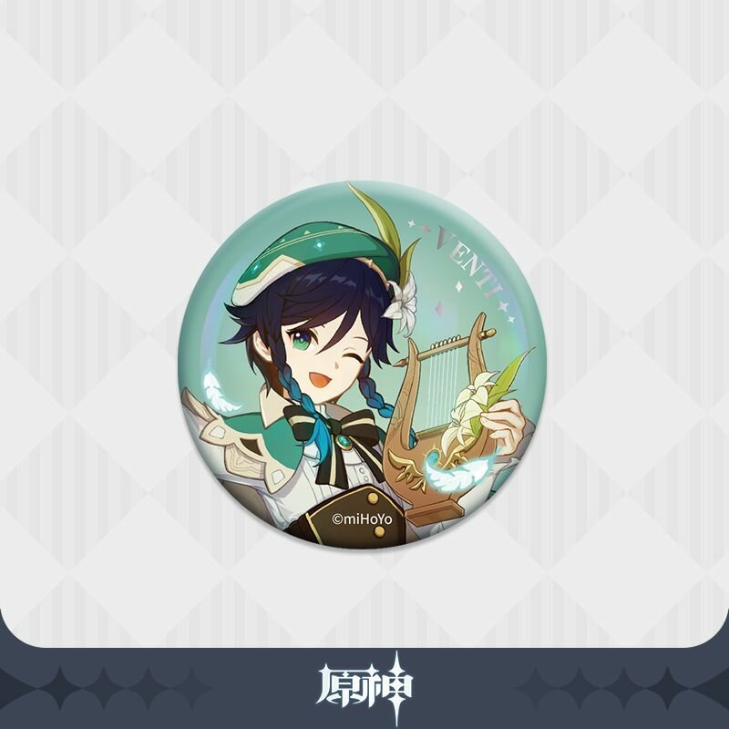 Геншин Импакт значок Genshin Impact Венти из серии Ветреный бард, подарок для фанатов