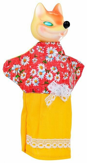 Кукла-рукавичка на руку "Лиса" для кукольного театра, мягкая игрушка-перчатка, перчаточная кукла бибабо, 30 см, цвета микс