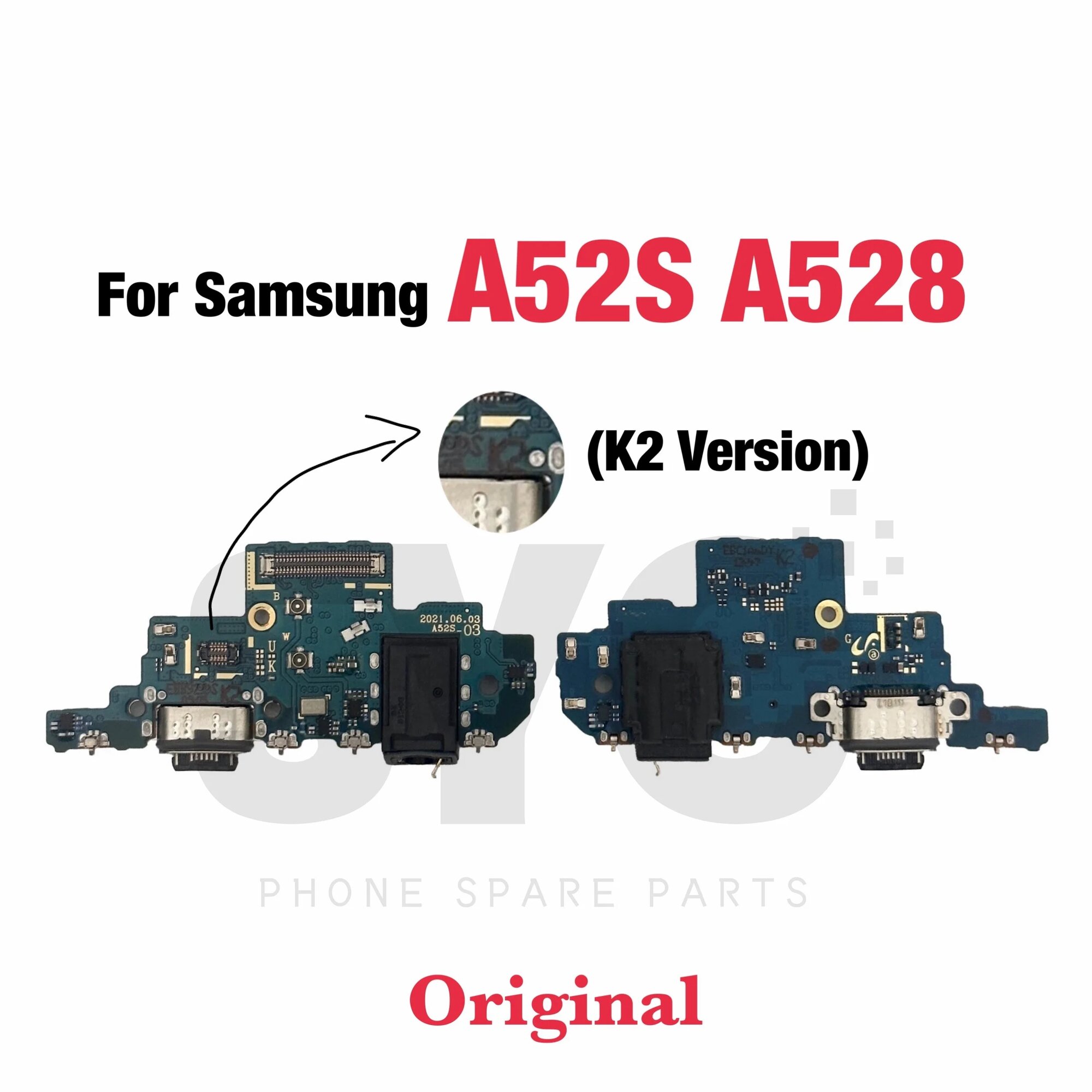 Оригинальный USB-порт для Samsung A52S A528B K2