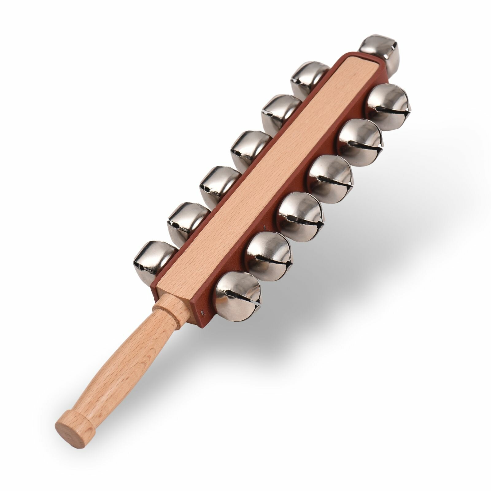 Ручной колокольчик, деревянная погремушка, 13 колокольчиков, ударный инструмент, рождественское украшение, домашний декор, музыкальный чайник