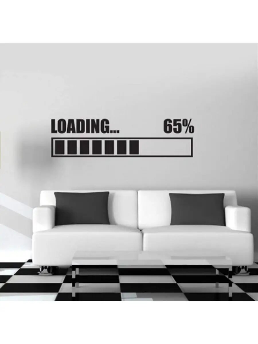 Наклейка на стену для декора интерьерная Loading
