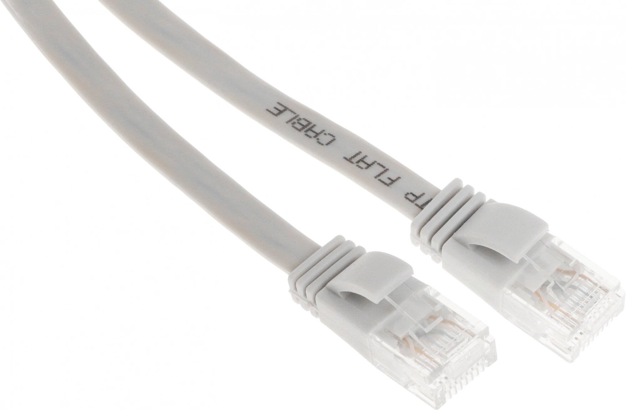 Патч-корд Buro BU-5E-FLAT-1.5M-G 1Гбит/с UTP 4 пары cat.5E Cu molded 1.5м серый RJ-45 (m)-RJ-45 (m)