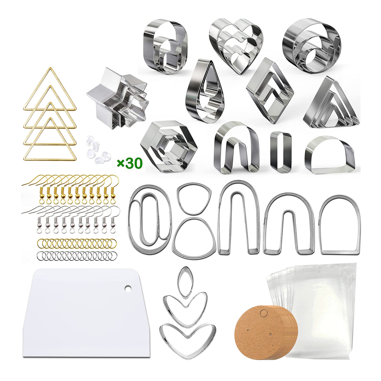 Резаки Для Керамической Глины 141шт Набор Крючков Для Сережек Из Нержавеющей Стали