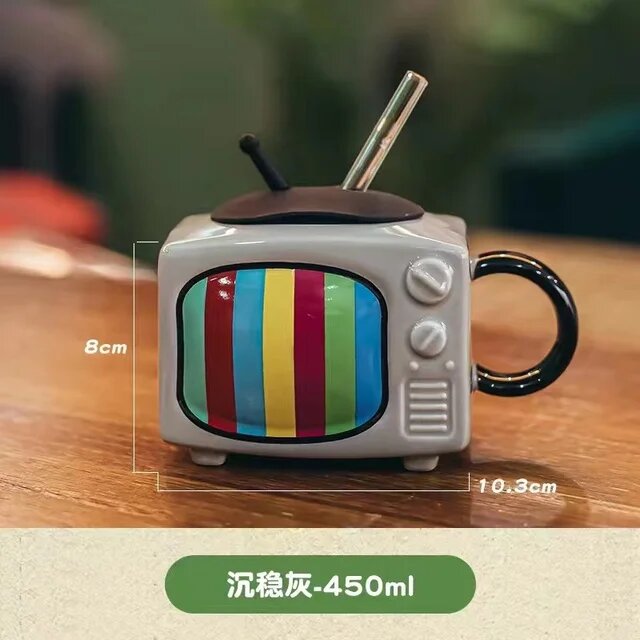 Керамические кружки loveyalty 3D телевизор Grey