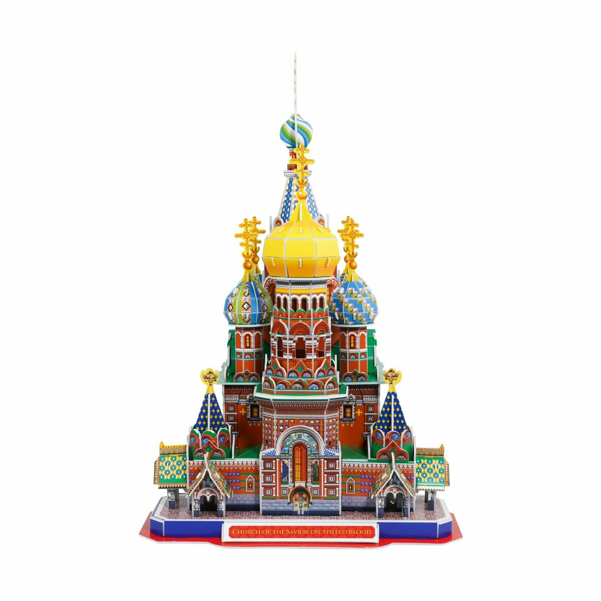 3D-пазл Собор Василия Блаженного / Храм Спаса-на-Крови в СПб бумажная модель для сборки