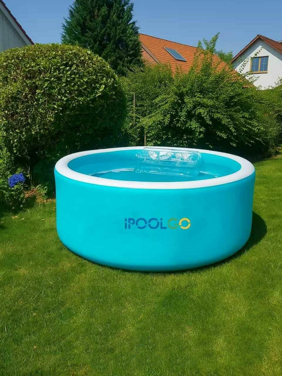 Надувной бассейн IPOOLGO "Drop Stitch", круглый, 3,7x1,2 м, песочный фильтр