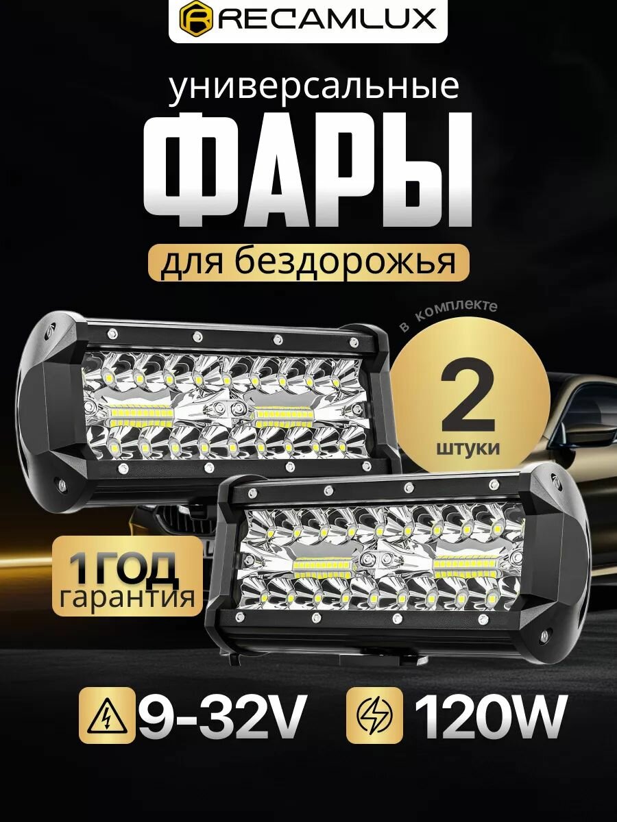 Светодиодные противотуманные фары, прожектор 180вт 12-24v