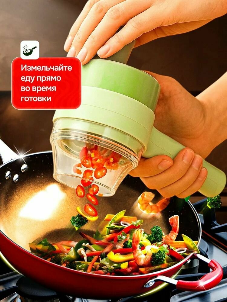 Измельчитель кухонный, электрический, с USB-кабелем, 200 мл, белый