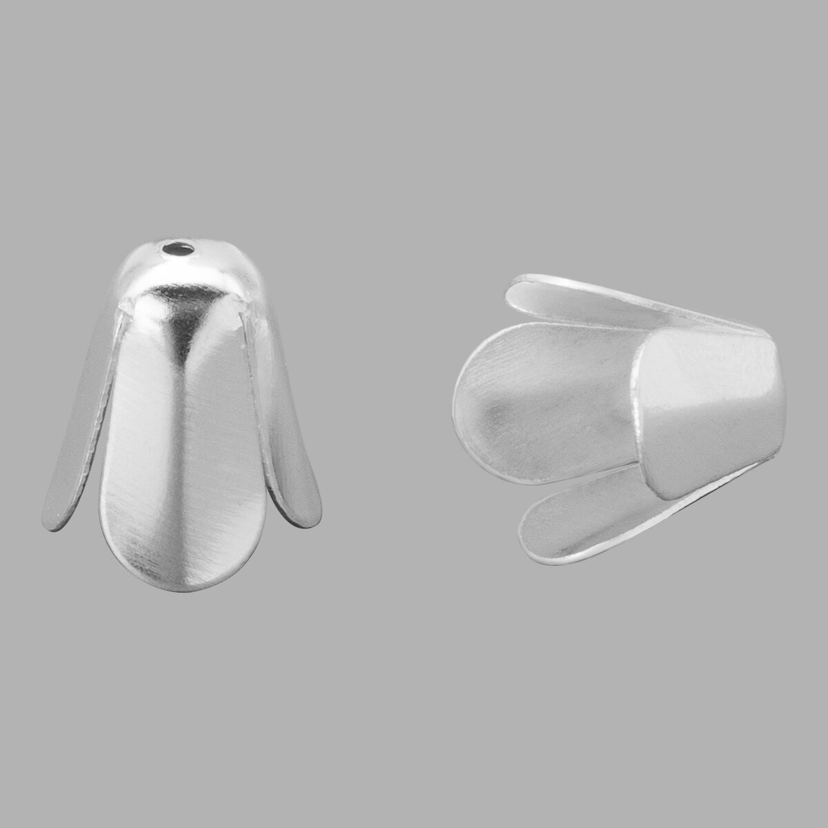 Шапочки для бусин, 12мм, 30 шт, Astra&Craft (Серебро) (4AR201)