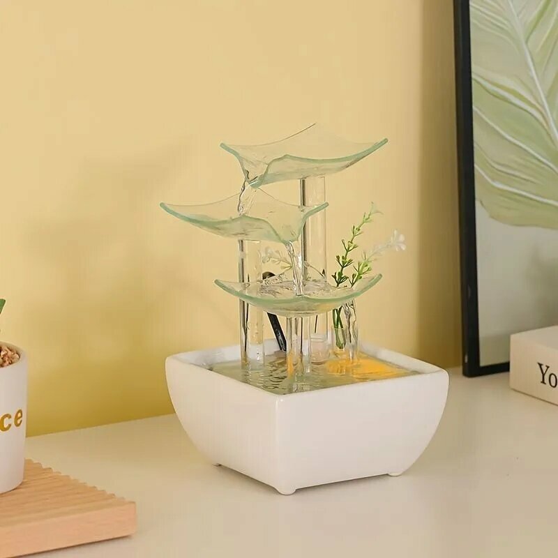 Брызги фонтана домашнее украшение, Сочетание керамики и стекла, украшения для рабочего стола