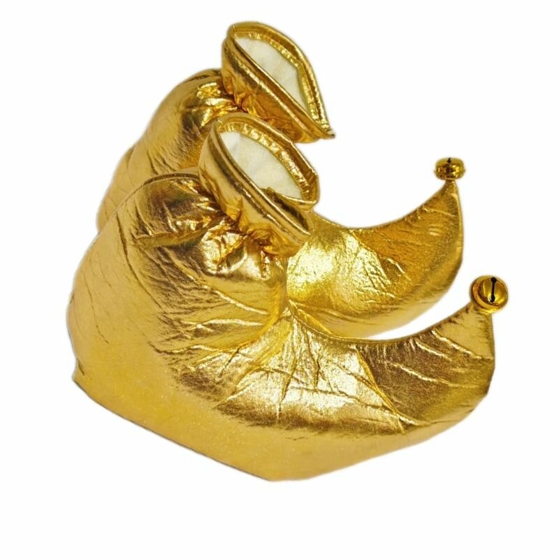 Обувь клоуна для Рождественской вечеринки-Золотая