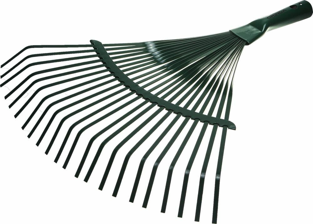 Веерные грабли GRINDA GR-41, 22 плоских зуба, сталь, 410 х 40 х 400 мм, без черенка 421877