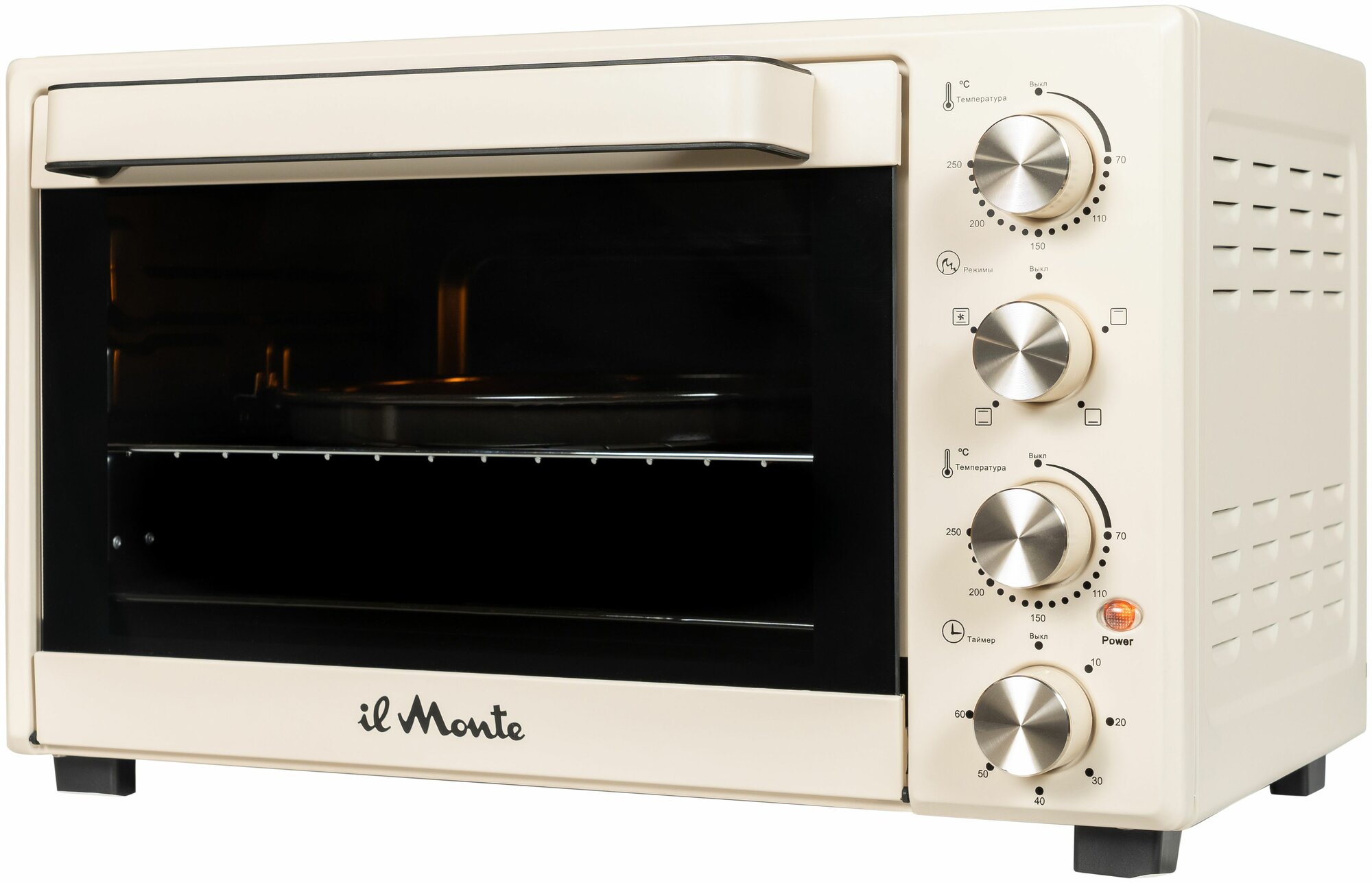 Духовка электрическая настольная, 40 л, il Monte EO-4012-IV Бежевый