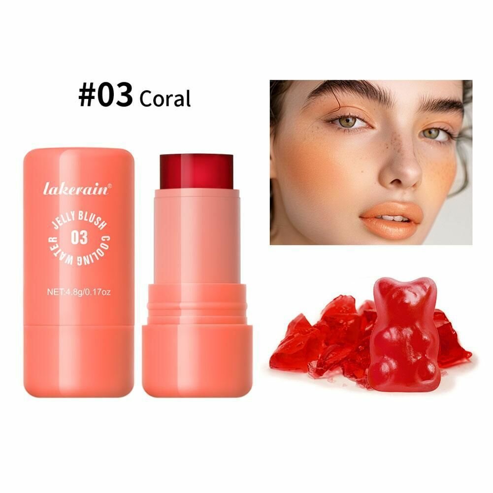 Желейная помада Тени для губ, румяна, осветляющий стик