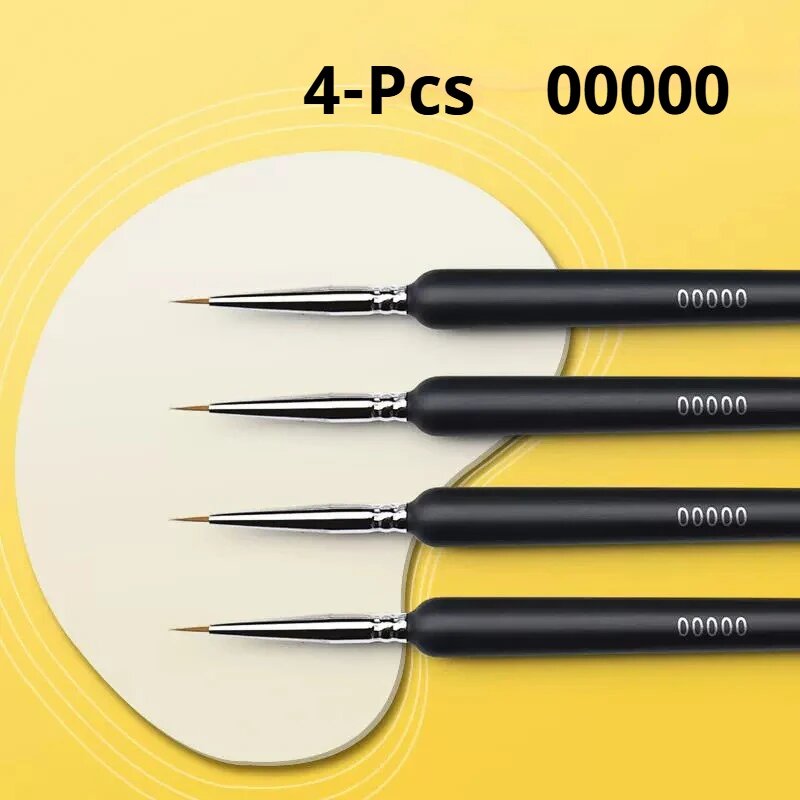 Миниатюрные кисти-линеры из нейлона (4/5/11 шт.) 4Pcs 00000