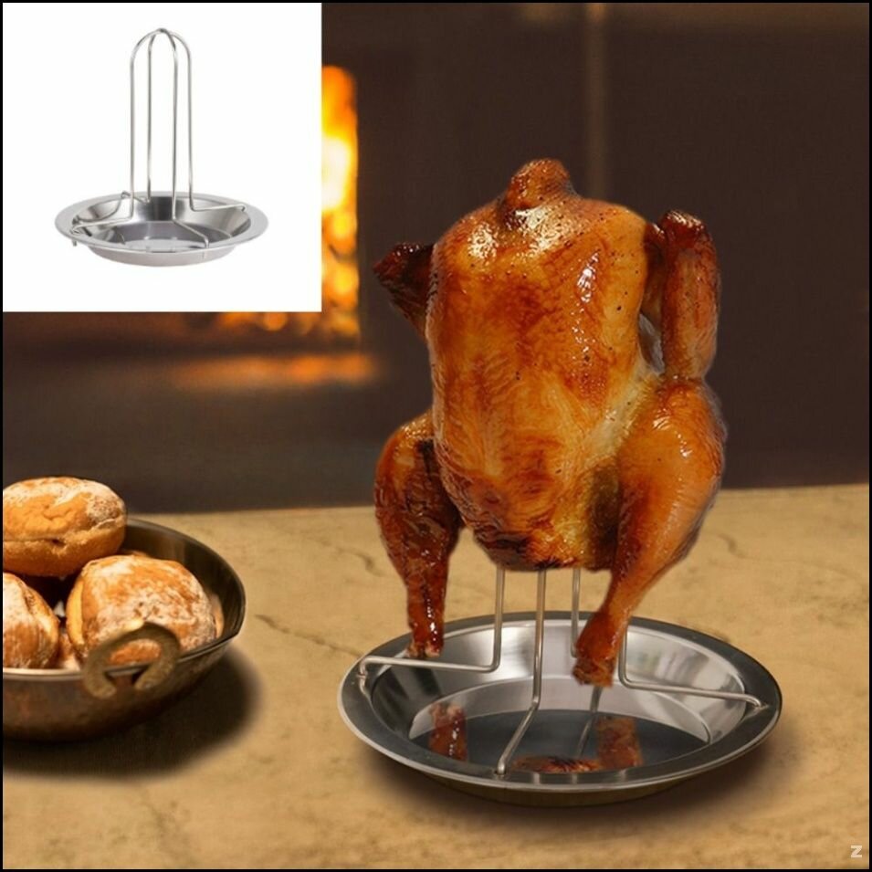 Курница для тандыра с миской, ростер для курицы
