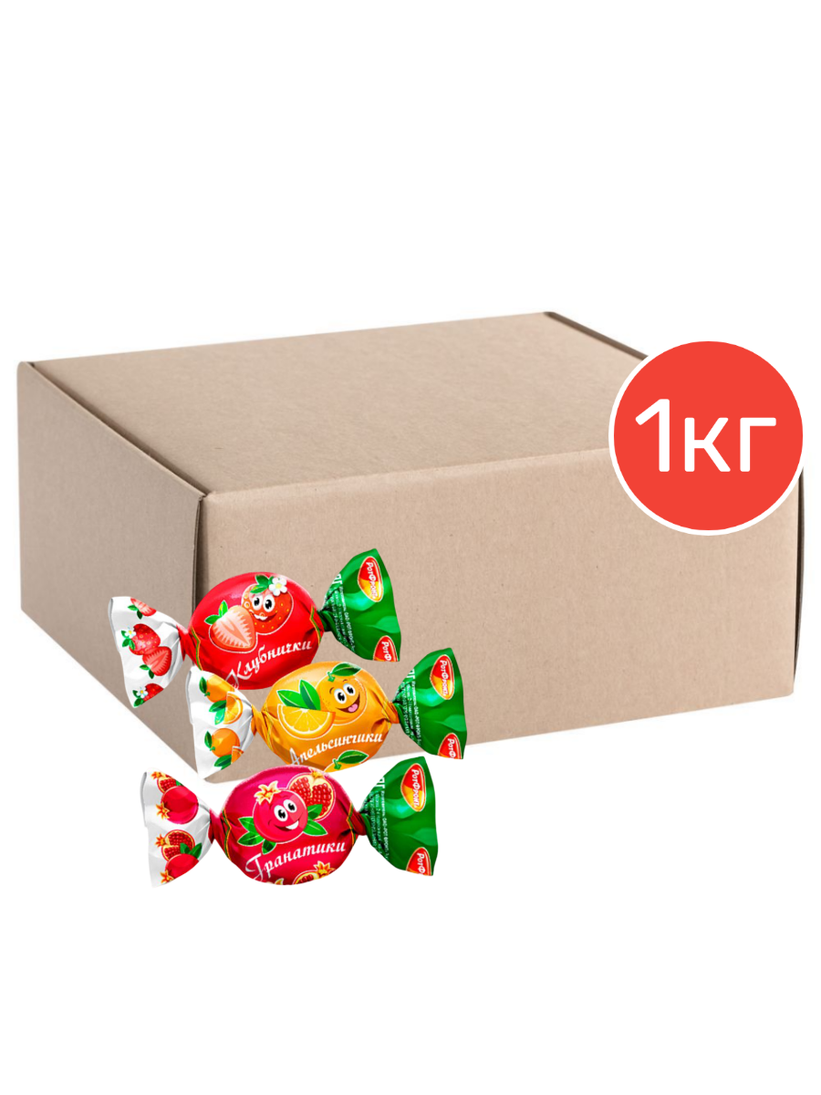 Карамель Микс с фруктово-ягодной начинкой Рот Фронт 1 кг
