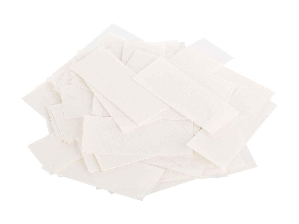 OPCW Бумажное конфетти 20х50мм, белый, упаковка 1 кг, Foix