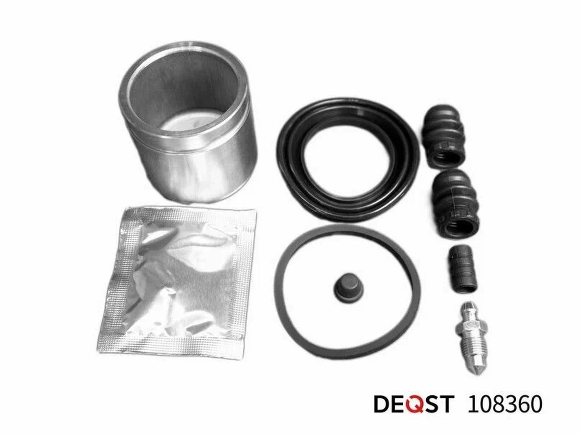 Ремкомплект тормозного суппорта с поршнем переднего (поршень O 54 mm, суппорт Mando). Применяемость, Deqst 108360