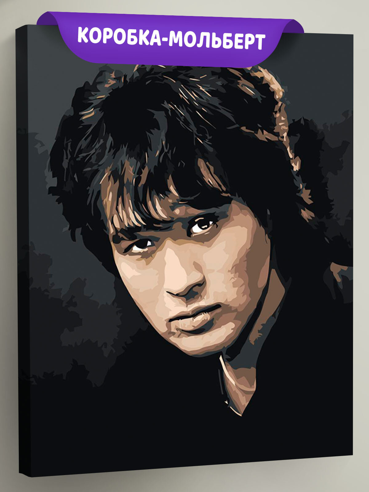 Картина по номерам на холсте с подрамником "Группа Кино: Виктор Цой портрет" Раскраска 40x50 см, Музыканты Знаменитости