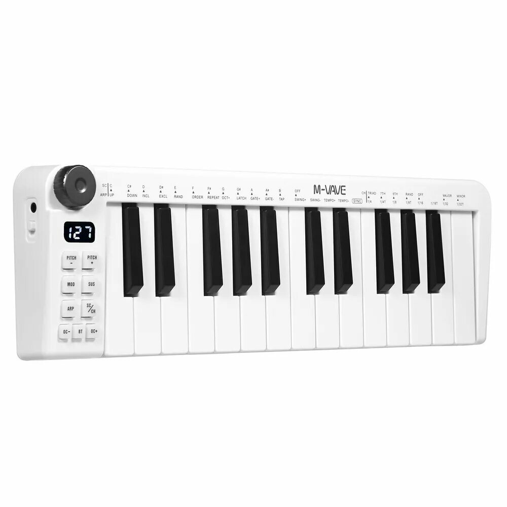 M-VAVE SMK-25мини MIDI-клавиатура Перезаряжаемая 25-клавишная MIDI-клавиатура