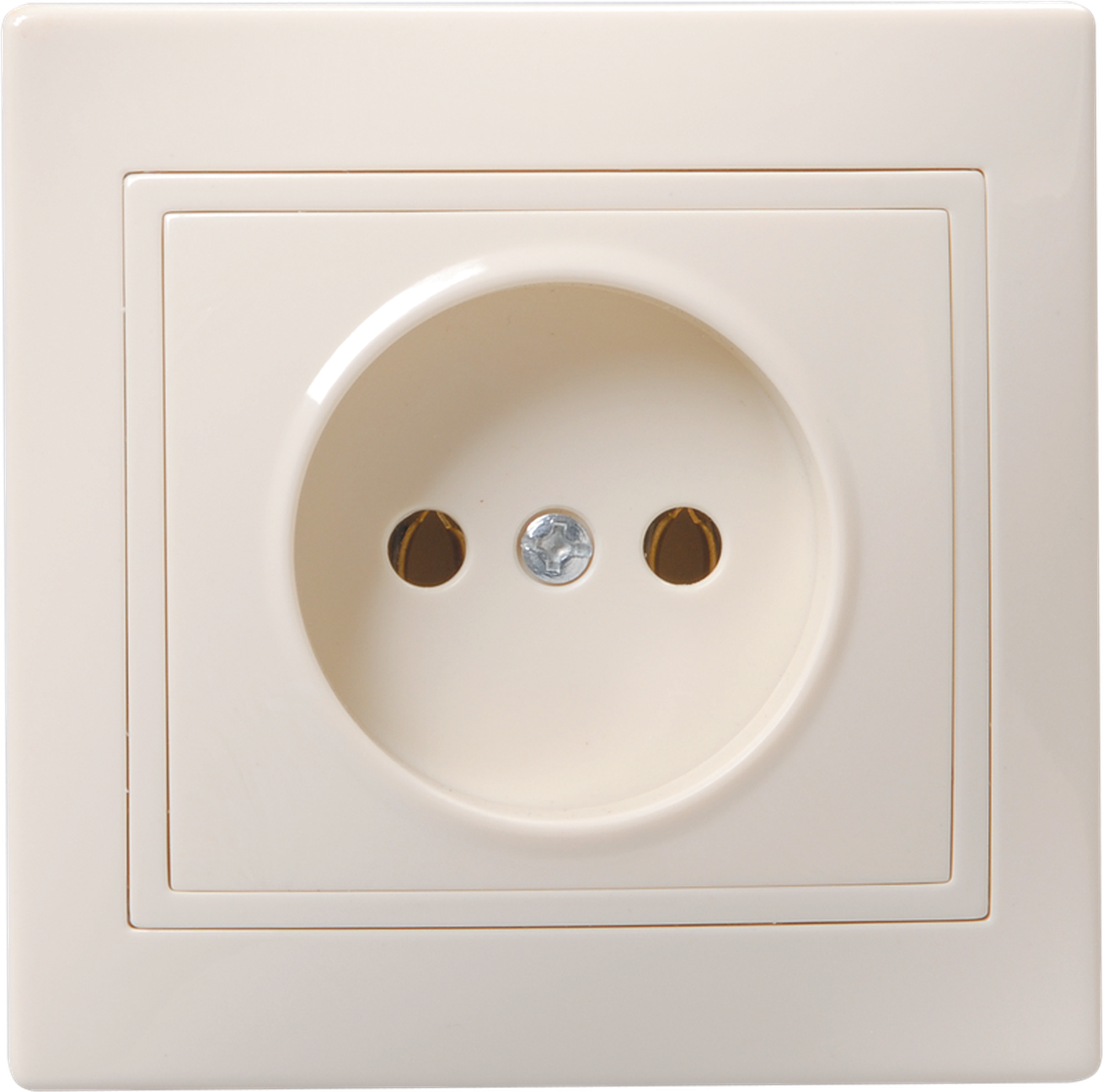 Розетка 1-местная РС10-2-Км без заземляющего контакта без защитной шторки 10А керамика кварта кремовый GENERICA