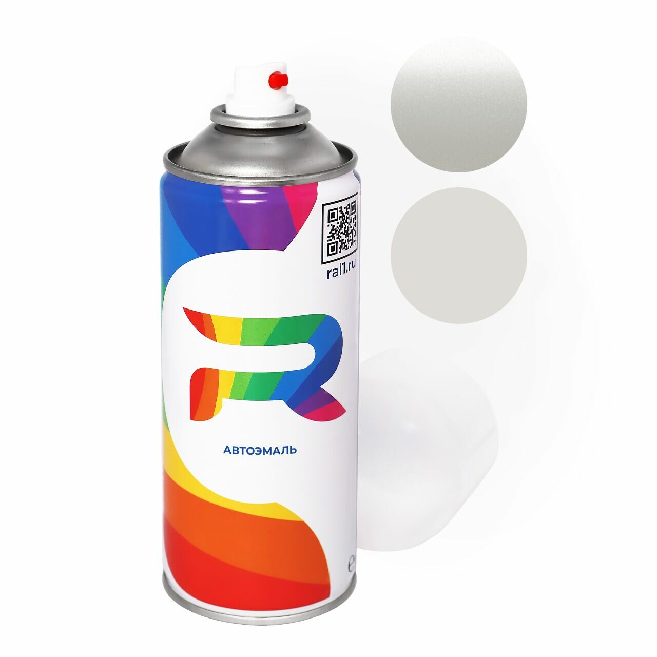 Автоэмаль аэрозольная Toyota 1C1 - Crystal Sil. (Базовая краска, Перламутровый металлик двухслойный, Серый) баллон 520 мл.