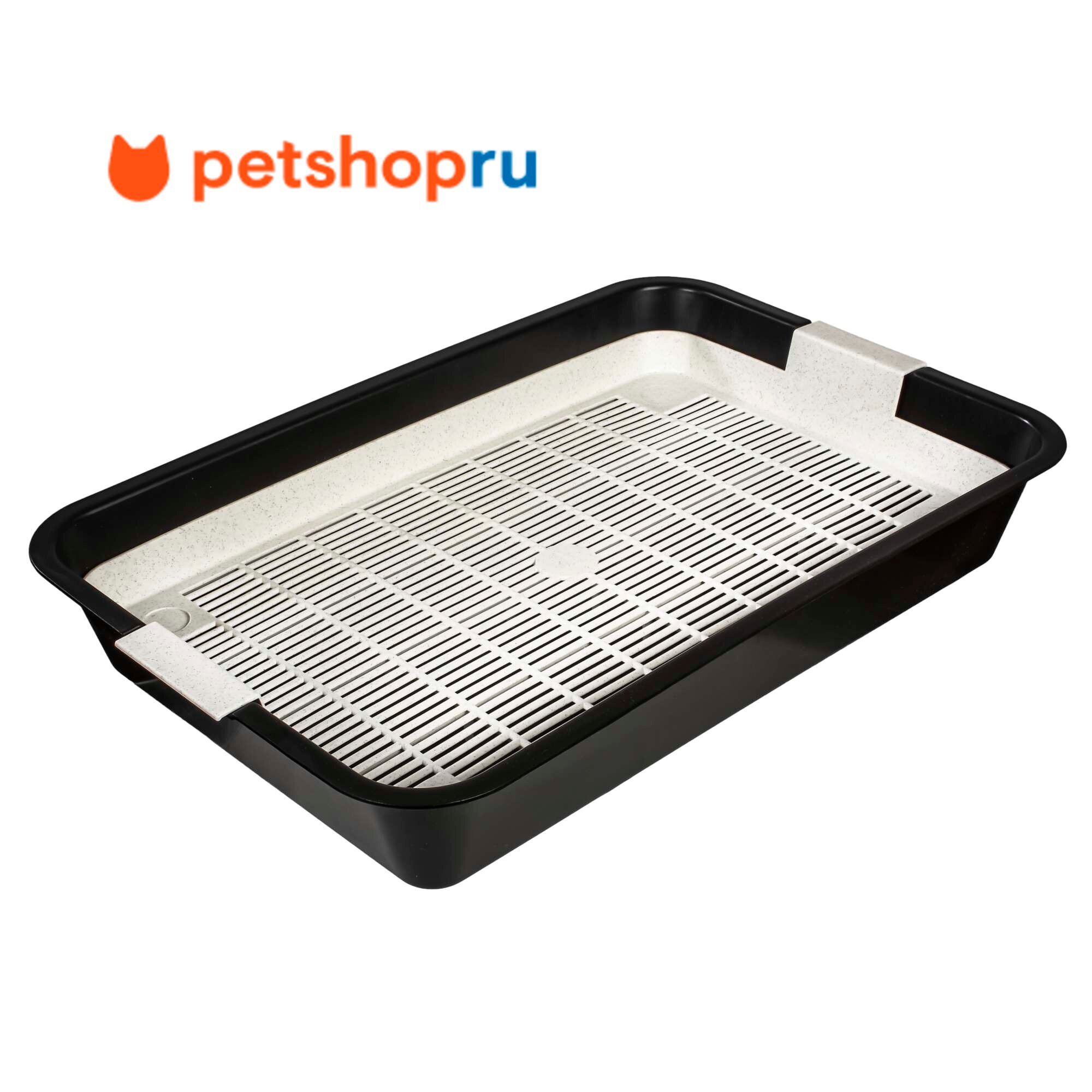 Yami Yami гигиена Туалет-лоток с сеткой для кошек, черный, 25x38 см