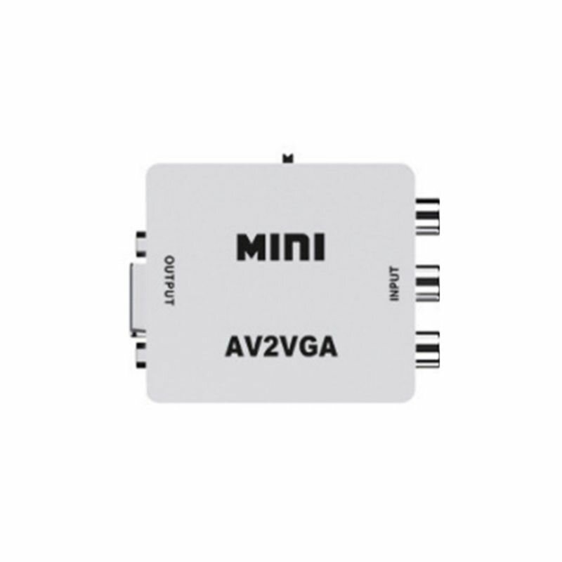 VGA в 3RCA видеоконвертер с 3.5 мм звуком для ПК и HDTV, - AV RCA на VGA